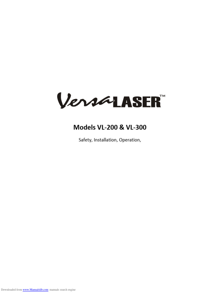 Versalaser vl200 | PDF | Electromagnetic Interference