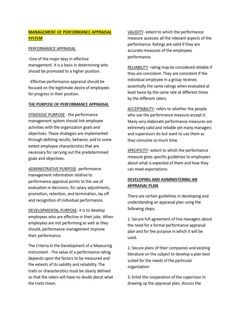 Management of Performance Appraisal System | PDF | Performance Appraisal | Behavioural Sciences