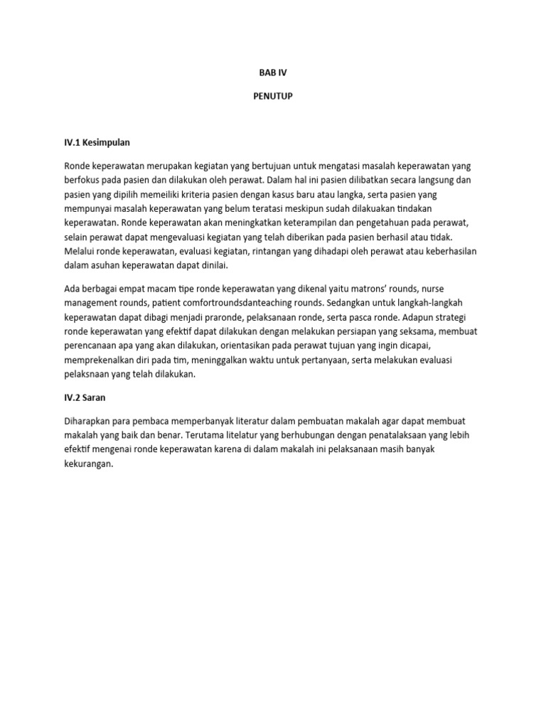 Bab IV Penutup Dan Daftar Pustaka | PDF | Karier & Perkembangan