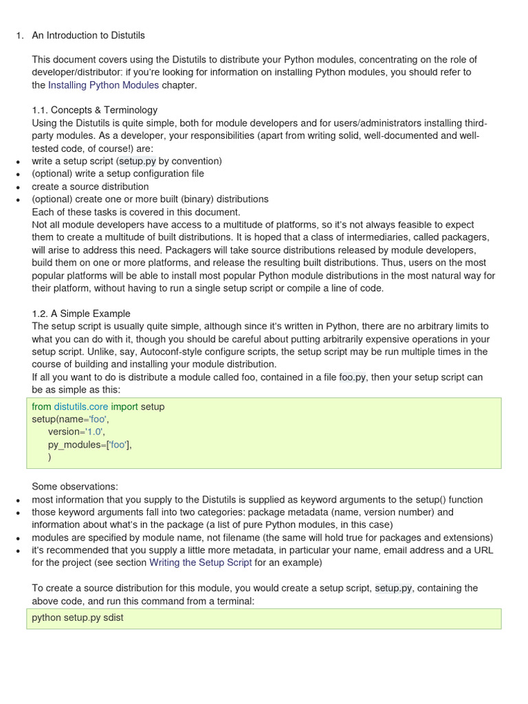 An Introduction To Distutils | PDF | Linux Distribution | Zip (File Format)