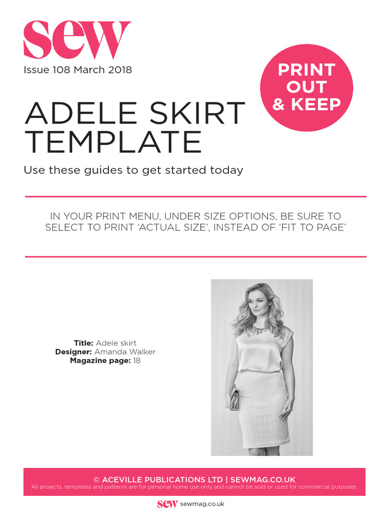Adele Skirt Template 108 | PDF