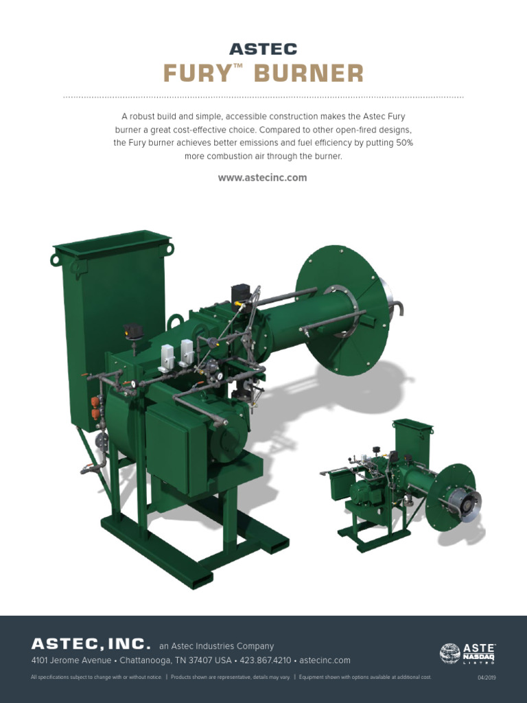 Astec-Fury-Burner-EN | PDF | Combustion | Mechanical Engineering