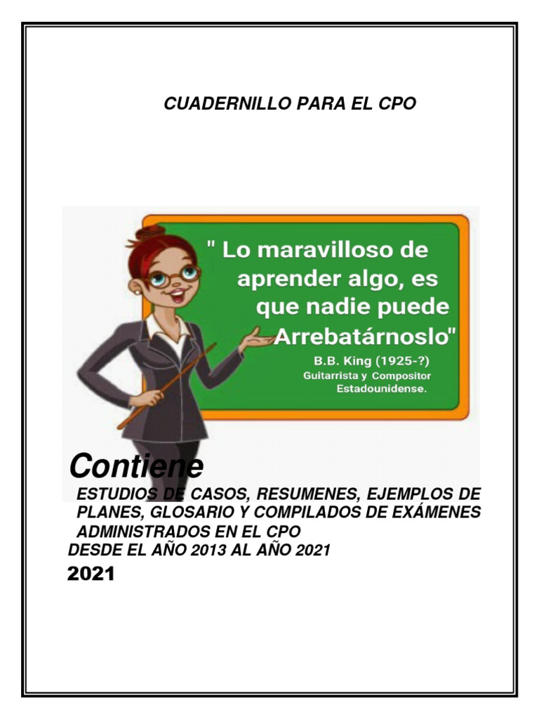 Cuadernillo Par CPO 2023-1 | PDF | Amamantamiento | Evaluación