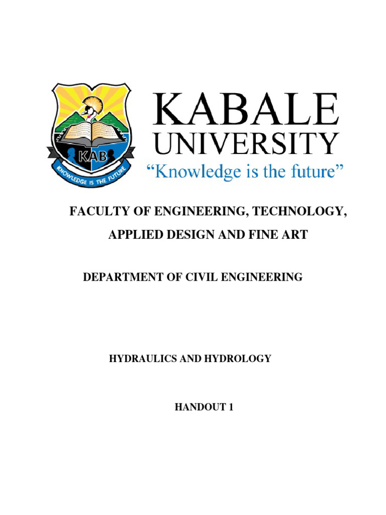 Hydraulics and Hydrology - Lecture 1 (Introduction - The - Hydrologic ...