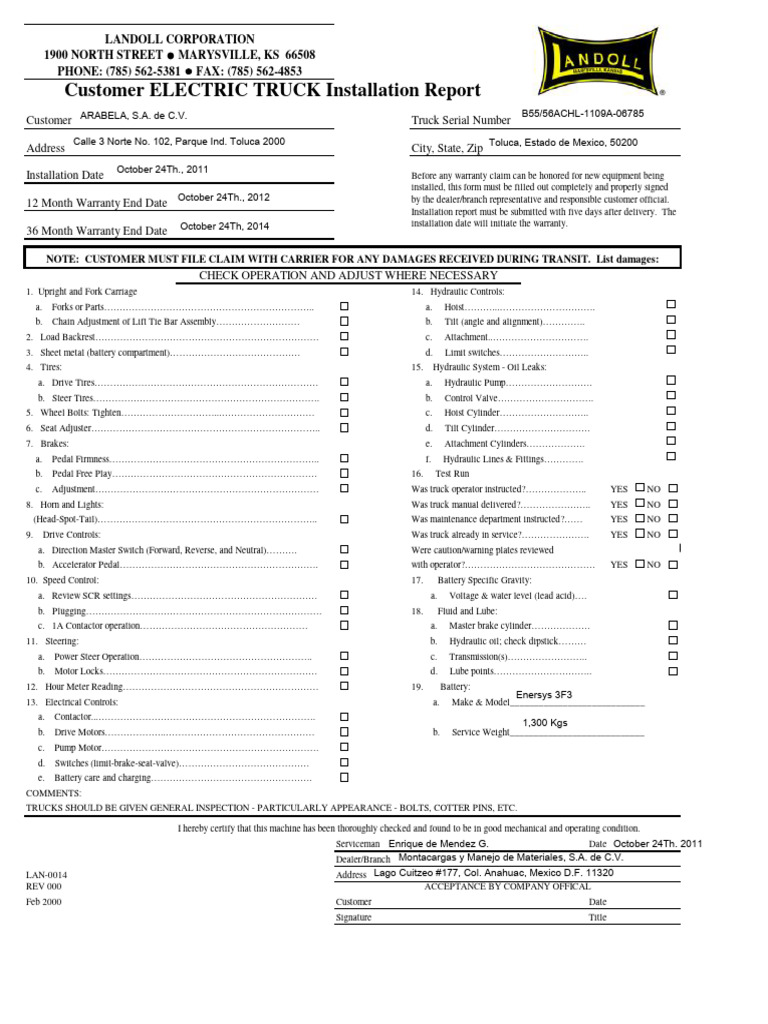 ELECTRIC TRUCK INSTALLATION REPORT-Bendi2 | PDF | Land Vehicles | Motor ...