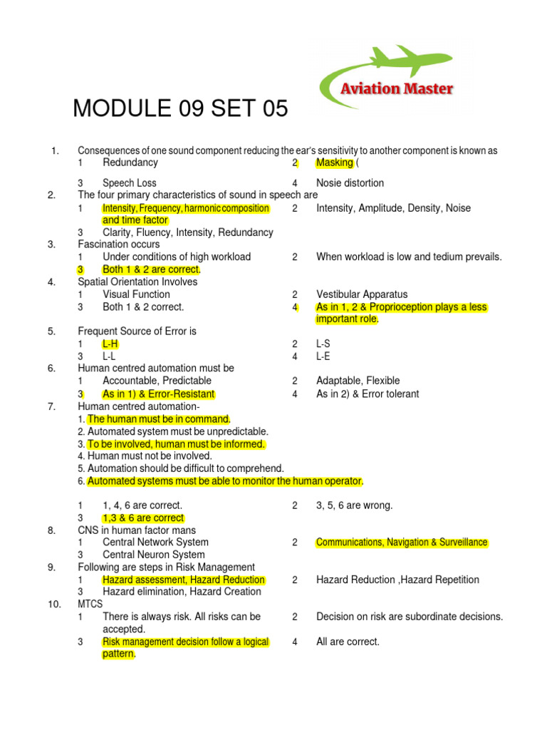 Module 9 Test Series Set 5 | PDF | Sleep Deprivation | Sleep