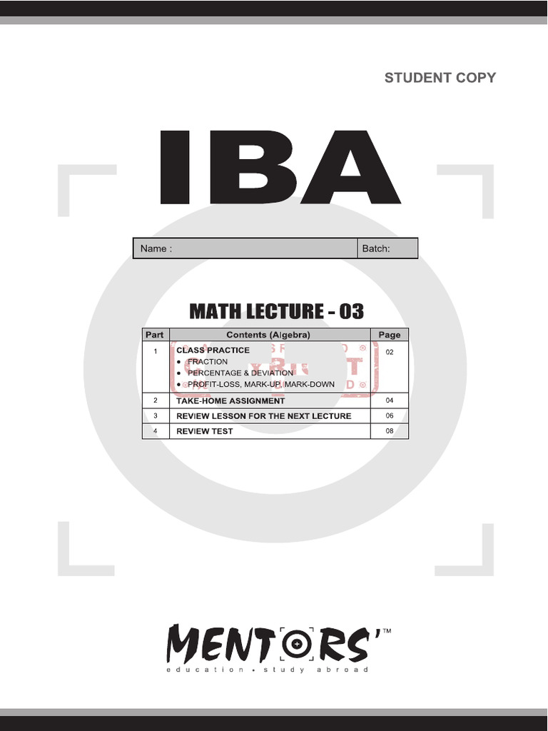 Maths iba-3 | PDF