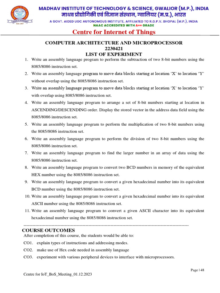 Fourth Sem Experiments and Skill Based Mini Project | PDF | Internet Of Things | Unified ...
