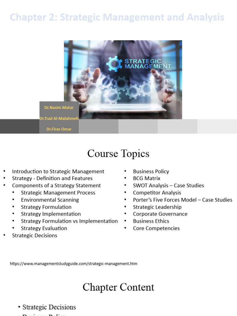 Strategic Management-Chapter 2 Updated v2 | PDF | Swot Analysis | Strategic Management