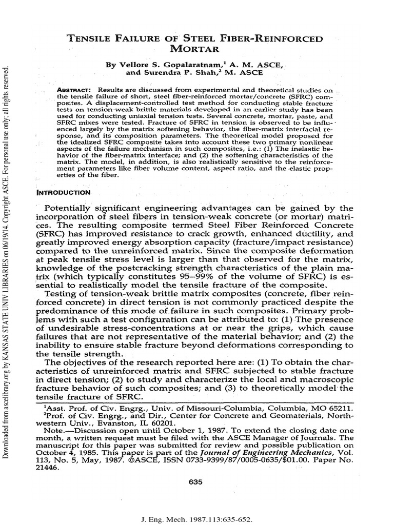 Gopal A Rat Nam 1987 | PDF | Fracture | Composite Material