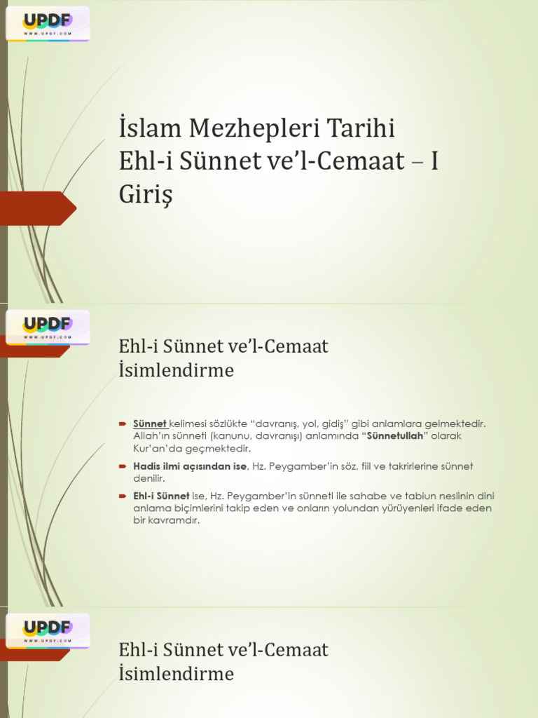 Ehl-I Sünnet-I Giriş | PDF
