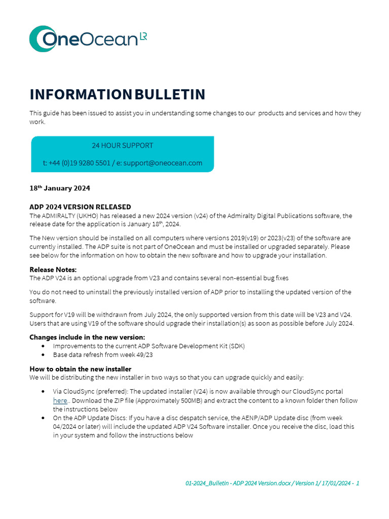 ADP 2024 Version 24 Release Update | PDF | Installation (Computer ...