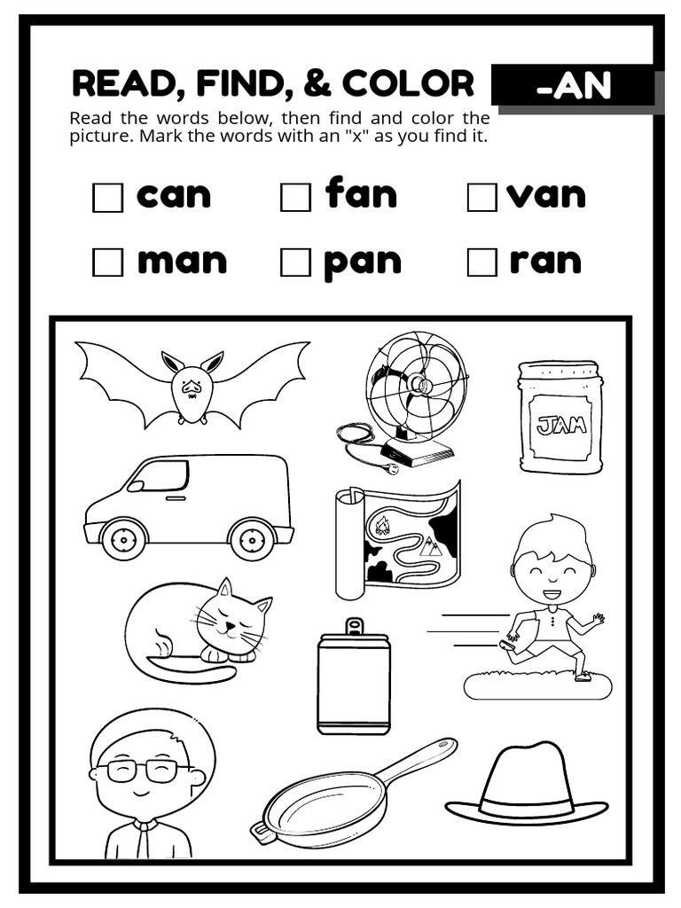 Find and Color Words Activity | PDF | Language Arts & Discipline