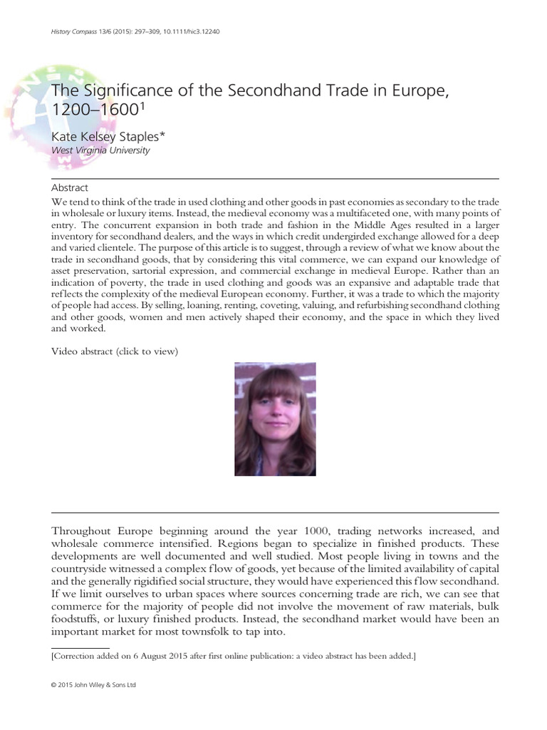 The Secondhand Trade in Europe | PDF | Consumerism | Trade