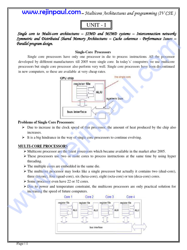 Mcap Notes | PDF | Multi Core Processor | Central Processing Unit