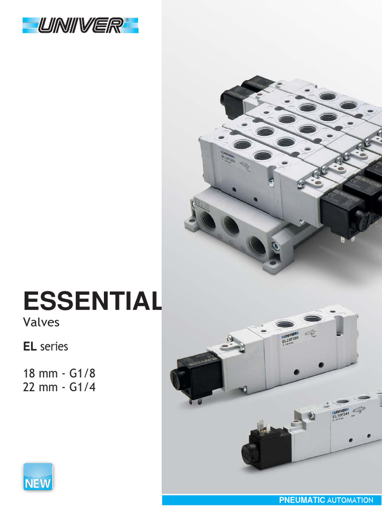 El22 - 3 - 2 WAY Unvier-Italy | Download Free PDF | Valve | Pneumatics