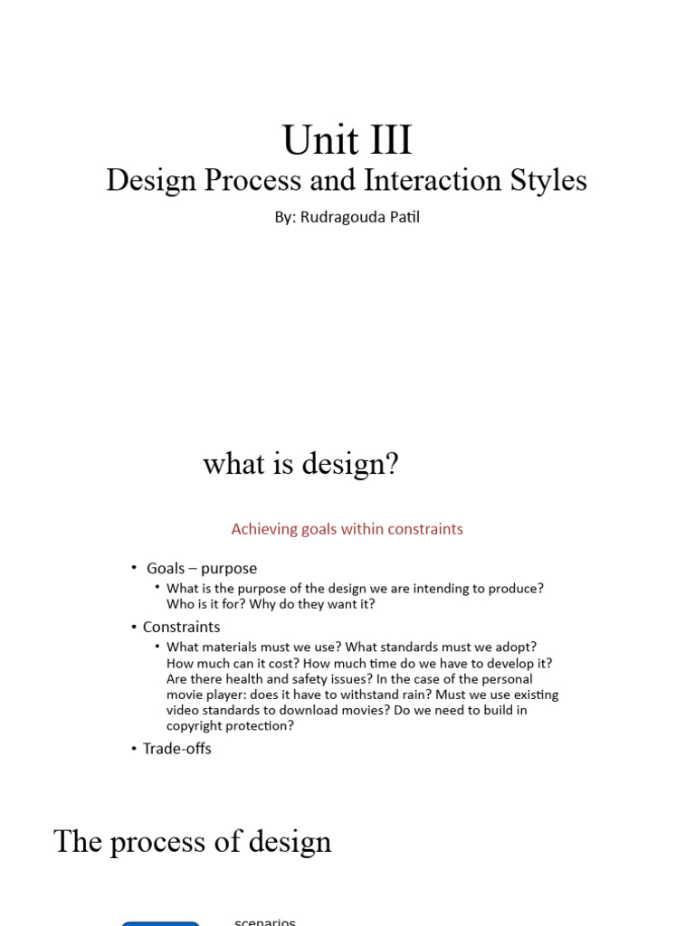 Design Process And Interaction Styles Pdf Usability Ethnography