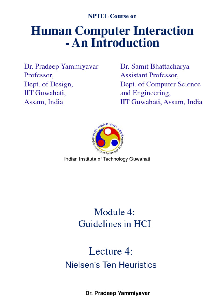 G - 4-1 Guidelines in HCI - Nielsens - Ten - Heuristics | PDF ...