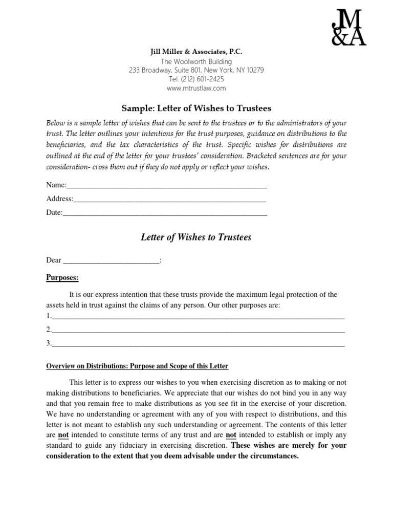 Sample Letter of Intent 2 | PDF | Trustee | Insurance