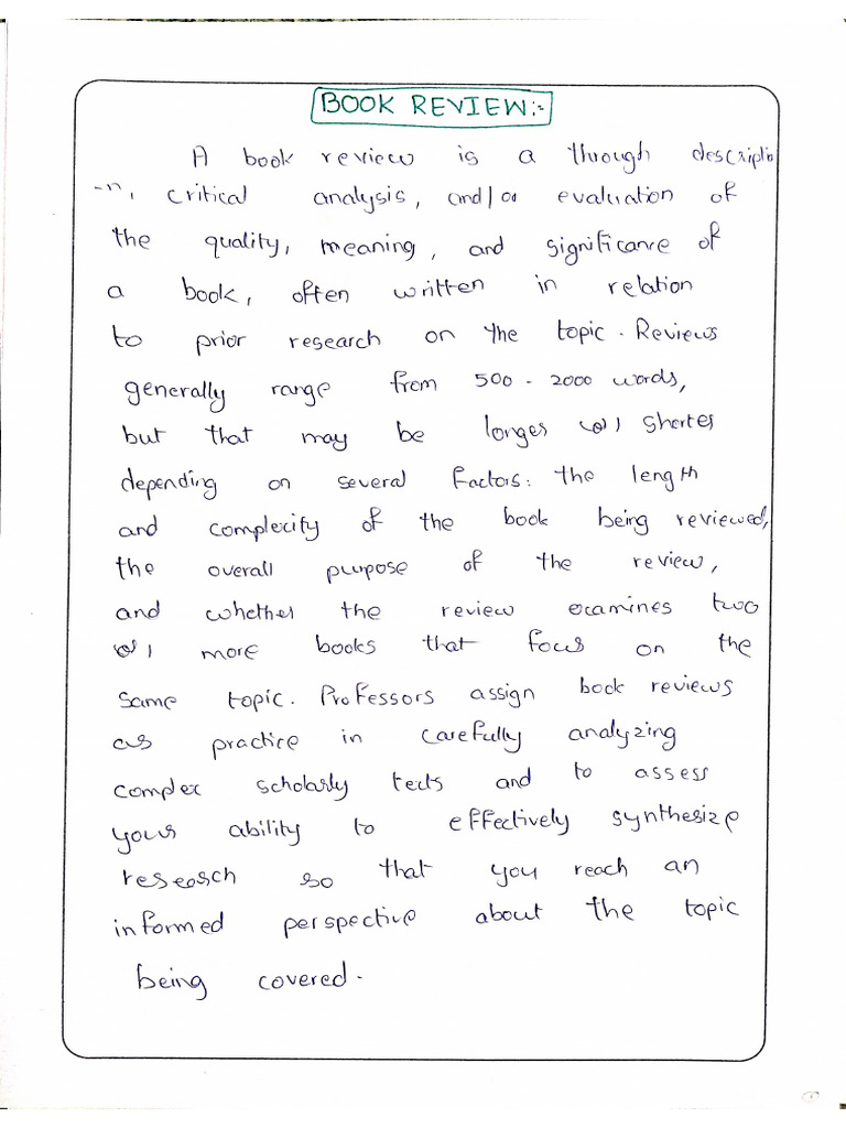 Book and Cinema Review Record Submission 1 | PDF