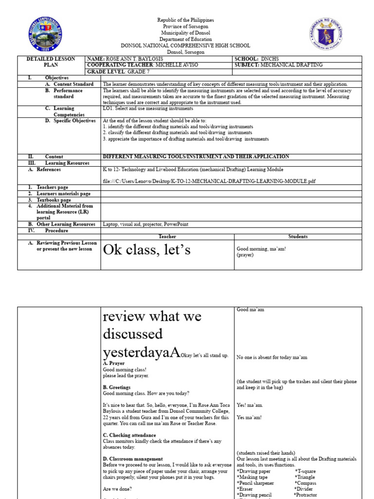 TLE-DRAFTING-GRADE-7 | PDF | Drawing | Triangle