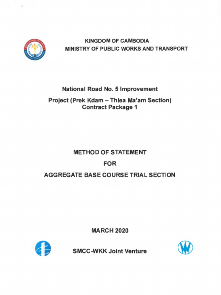 Method Statement Of Compaction Trial Base Course Pdf