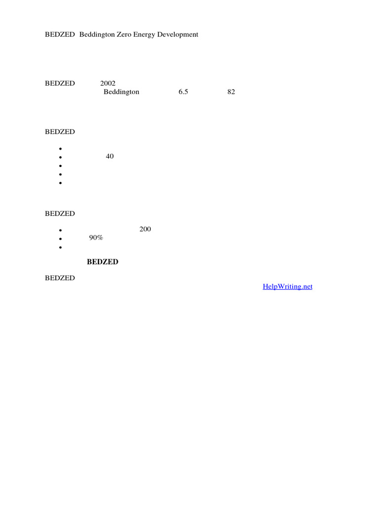 bedzed案例研究 | PDF | Energy Development | Economy And The Environment