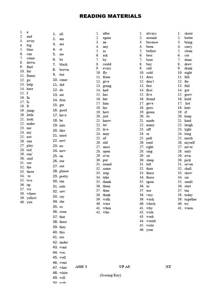 Reading Materials | PDF