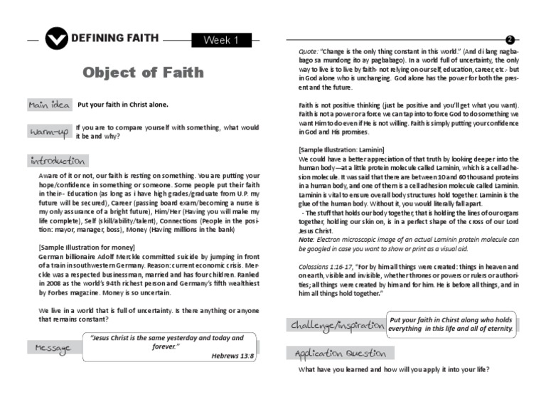 Faith in Christ: Unchanging Assurance | PDF | Faith | Theology