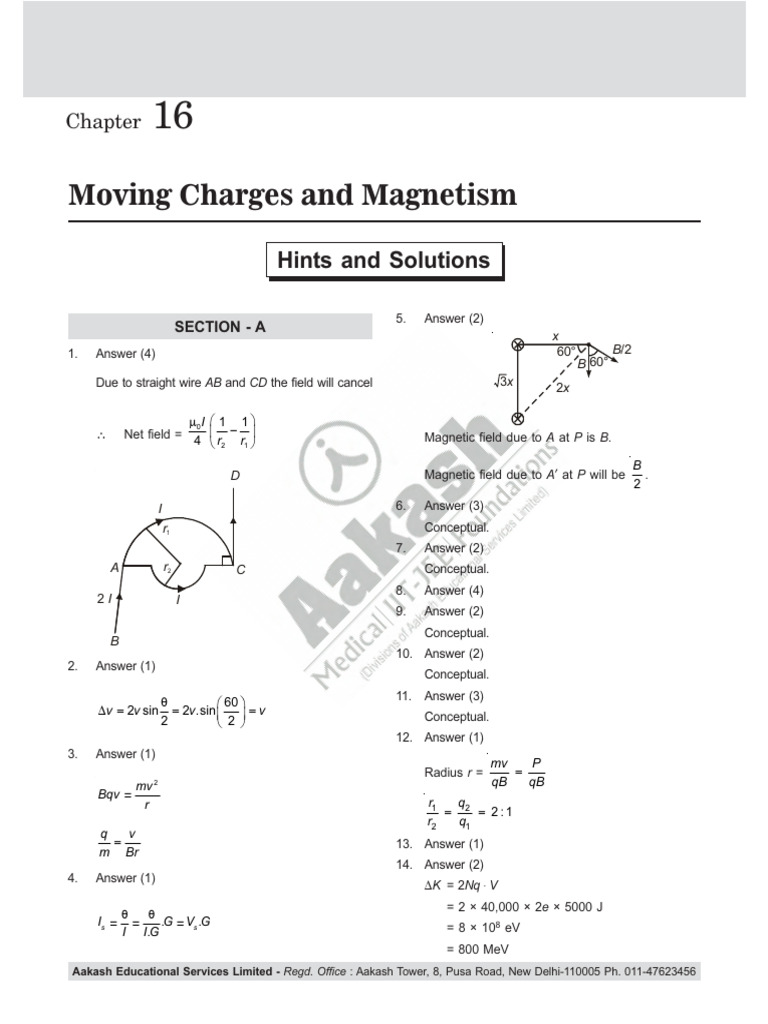 Cls Lleap-18-19 p2 Phy Part-2 Set-1 Chapter-16 | PDF | Electromagnetism | Physics