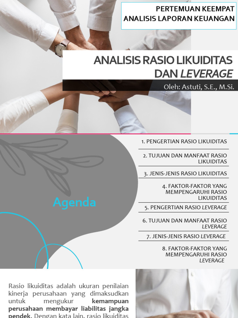 PERTEMUAN 4 Analisis Rasio Likuiditas Dan Leverage | PDF