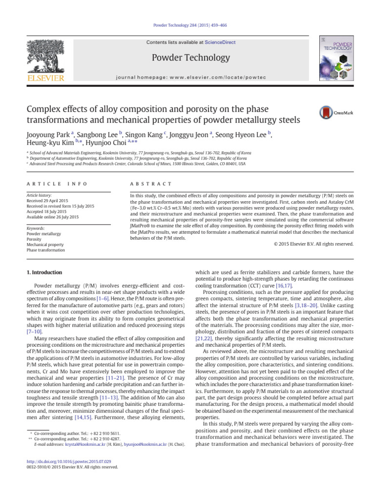 Complex Effects of Alloy Composition and Porosity On The Phase ...