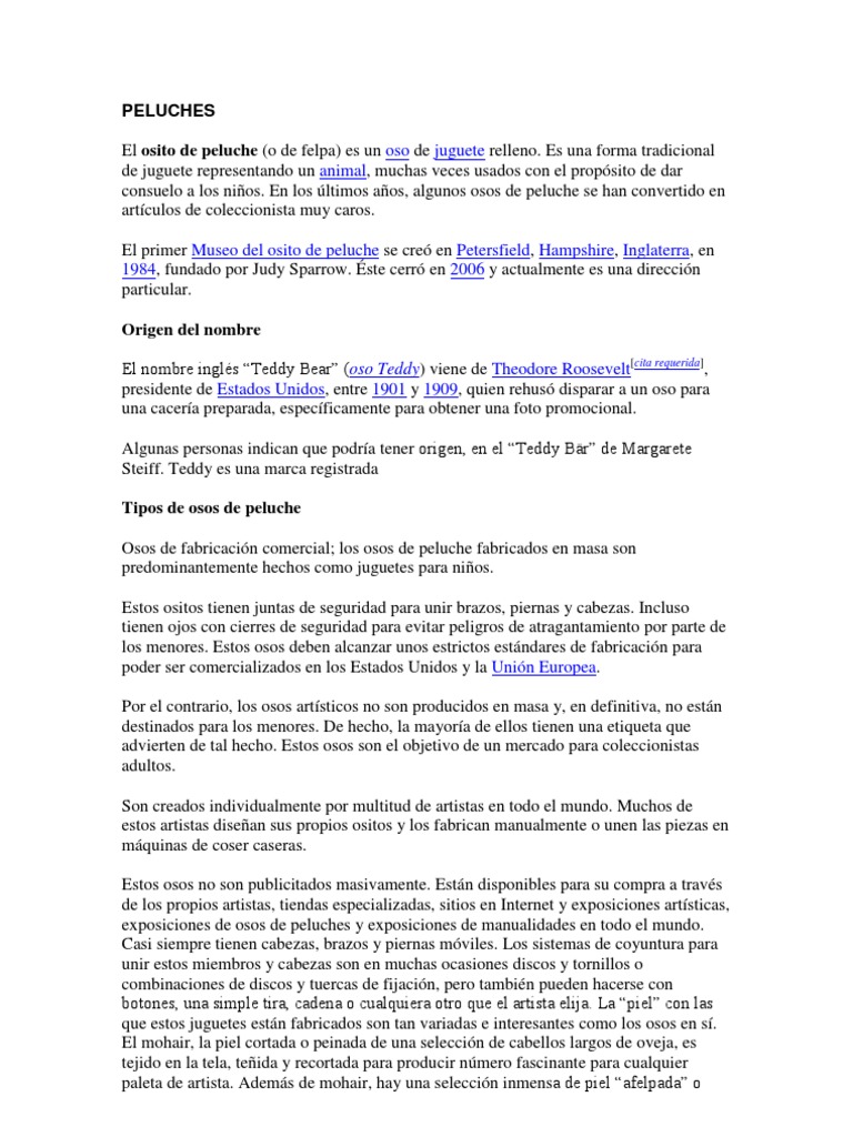 PELUCHES | PDF