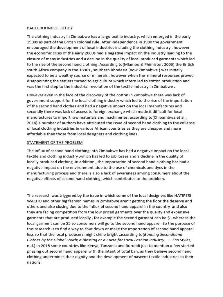 Research Proposal Assignment GRP 16 | PDF | Clothing | Textiles