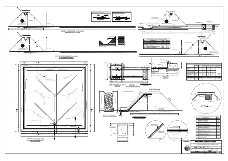 PLANO DETALLE CONSTRUCTIVO RESERVORIO-Layout1 | PDF | Materiales | Ingeniería de Edificación