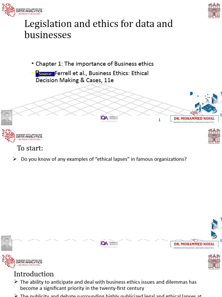 Chapter 1 - The Importance of Business Ethics | PDF | Business Ethics | Organizational Culture
