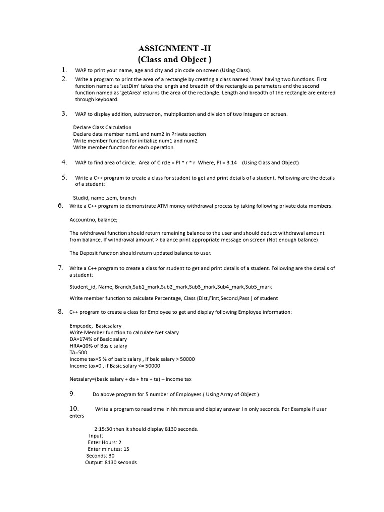 Assignment 02 | PDF | Method (Computer Programming) | Area Assignment 02 | PDF | Method (Computer Programming) | Area