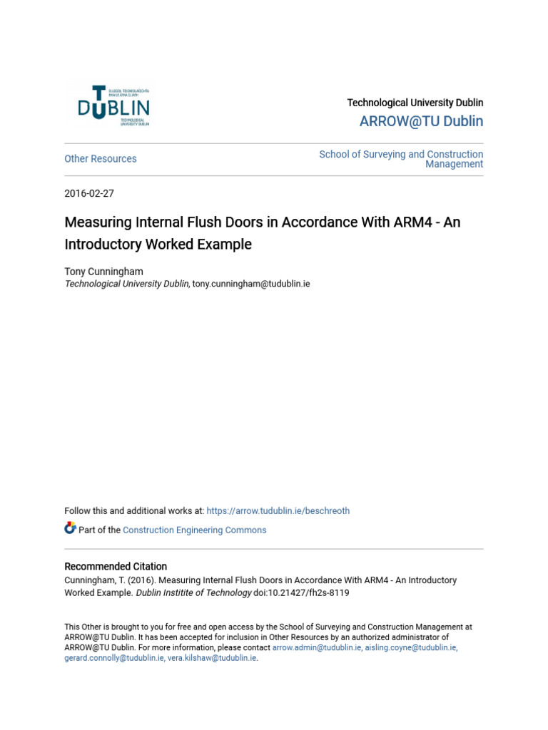 Measuring Internal Flush Doors in Accordance With ARM4 - An Intro | PDF ...