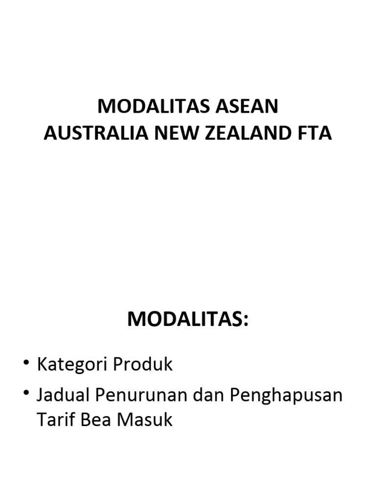 Presentasi 7 AANZFTA | PDF