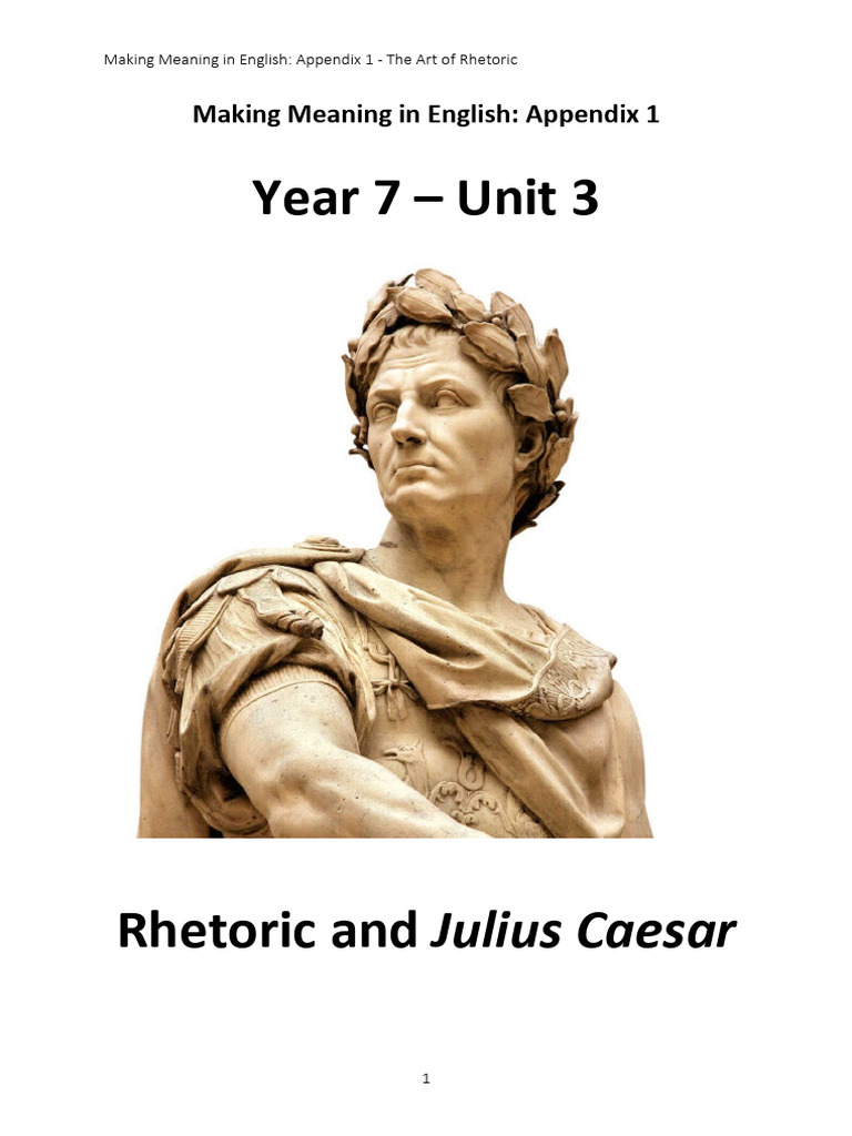 The Art of Rhetoric Julius Ceaser | PDF | Rhetoric | Mark Antony