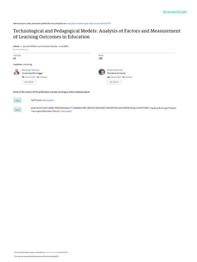 C Susanto Et Al 2020 Pedagogic Competency Models | PDF | Coefficient Of ...