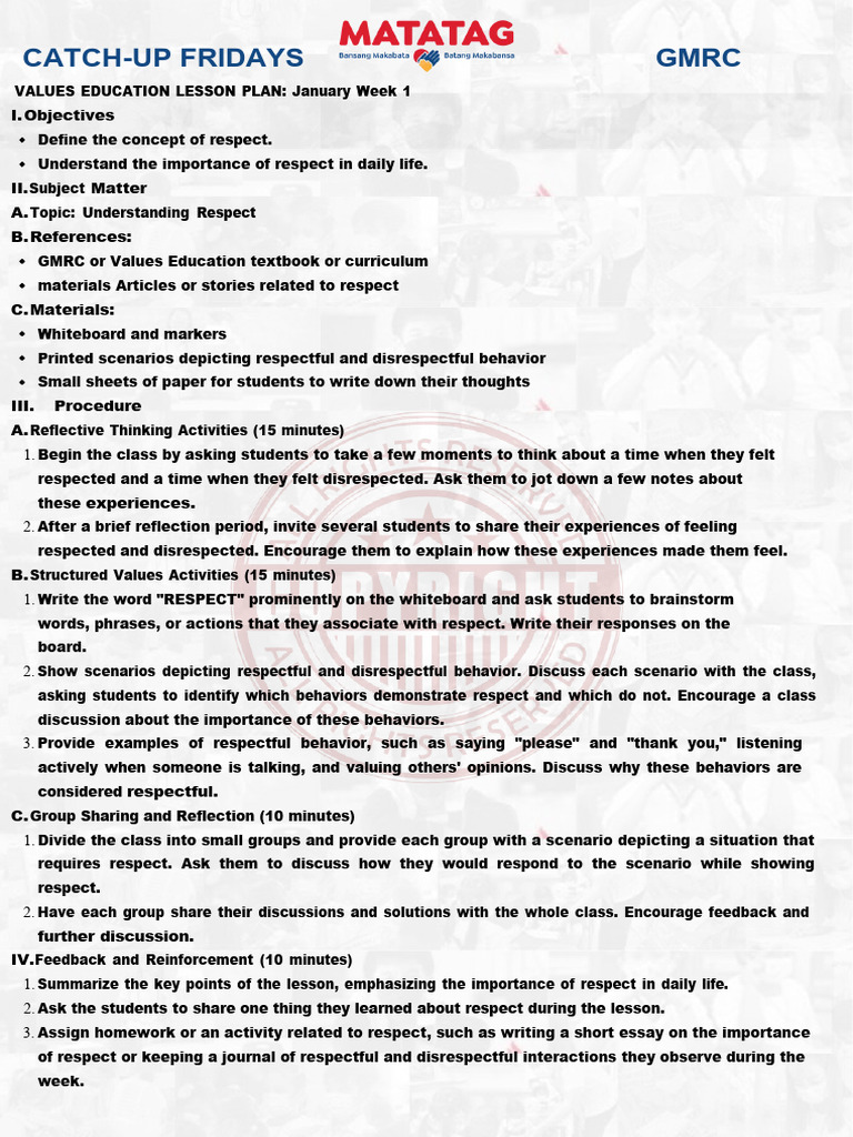 GMRC and Values Education Grade 9 | Download Free PDF | Disciplines ...