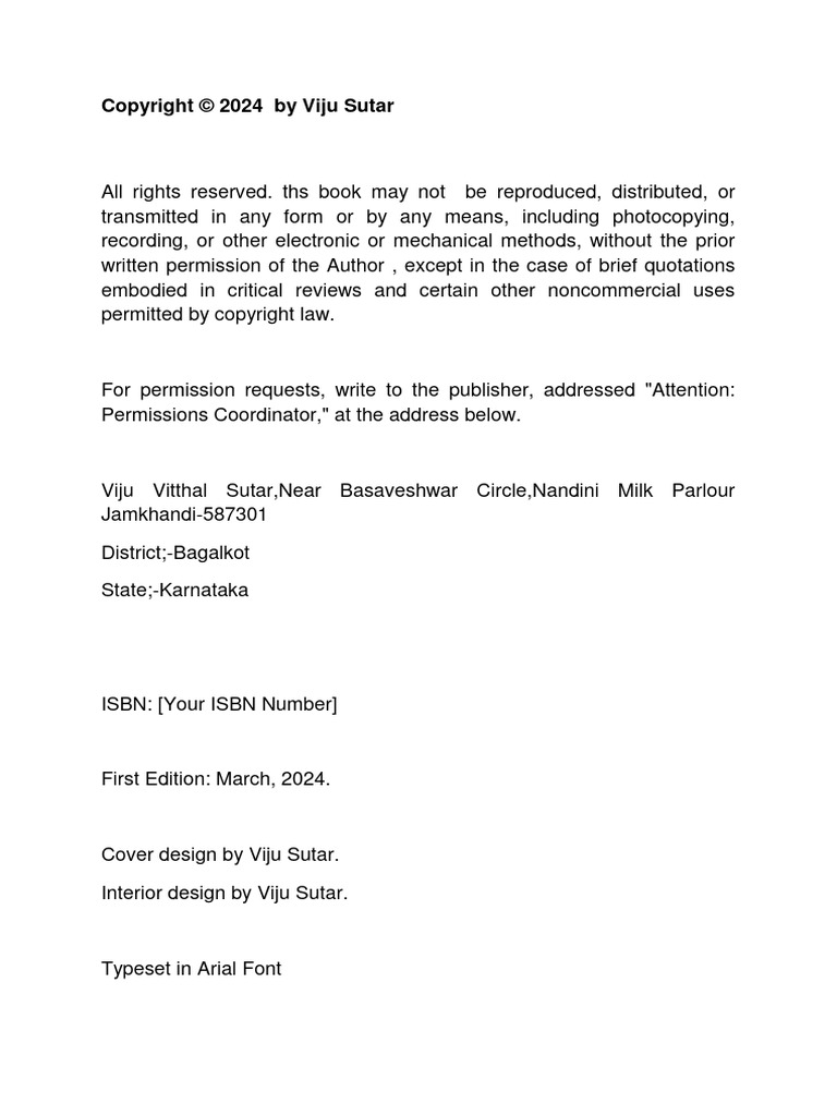 Copyright © 2024 by Viju Sutar | PDF