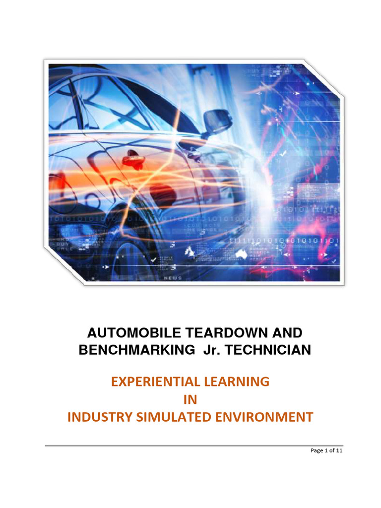 COURSE 1006 - Automobile Teardown and Benchmarking Jr. Technician | PDF ...