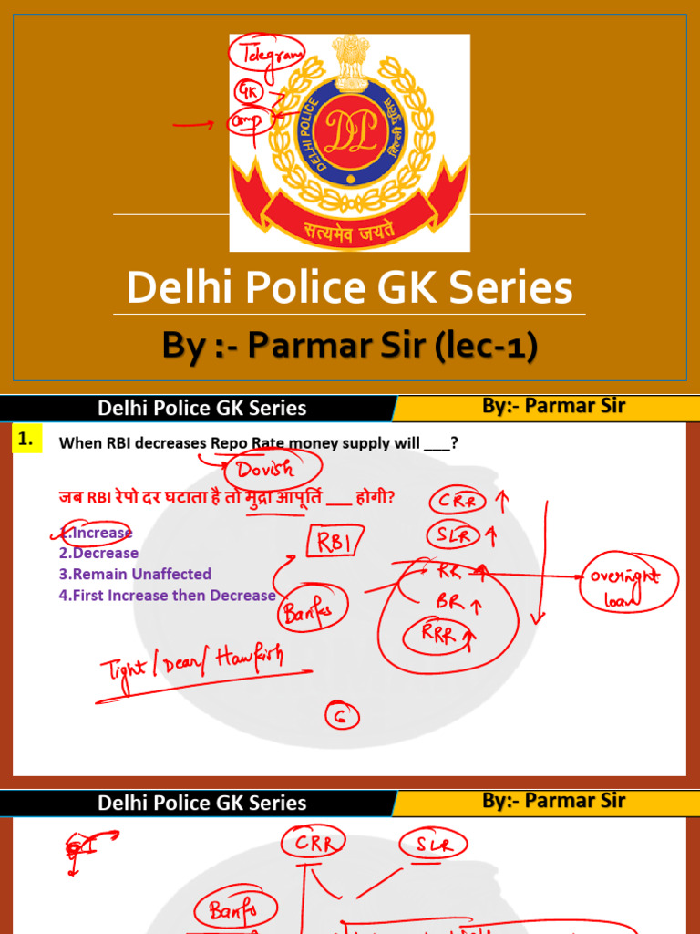 Delhi police GK - Set -1 | PDF