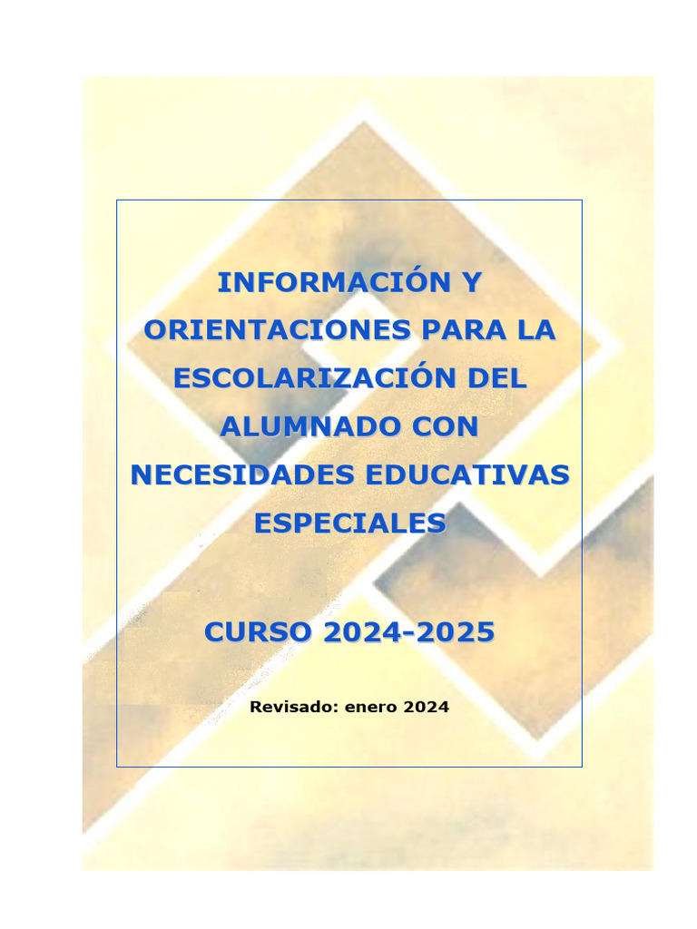 Información y Orientaciones para La Escolarización Del Alumnado Con ...