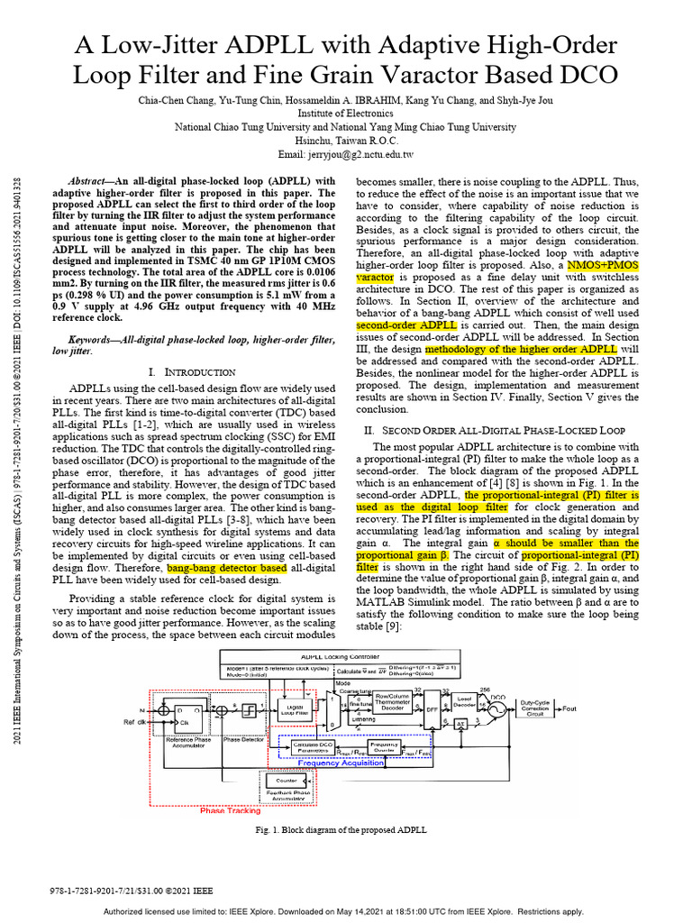 2021 DCO. | PDF | Filter (Signal Processing) | Electronics