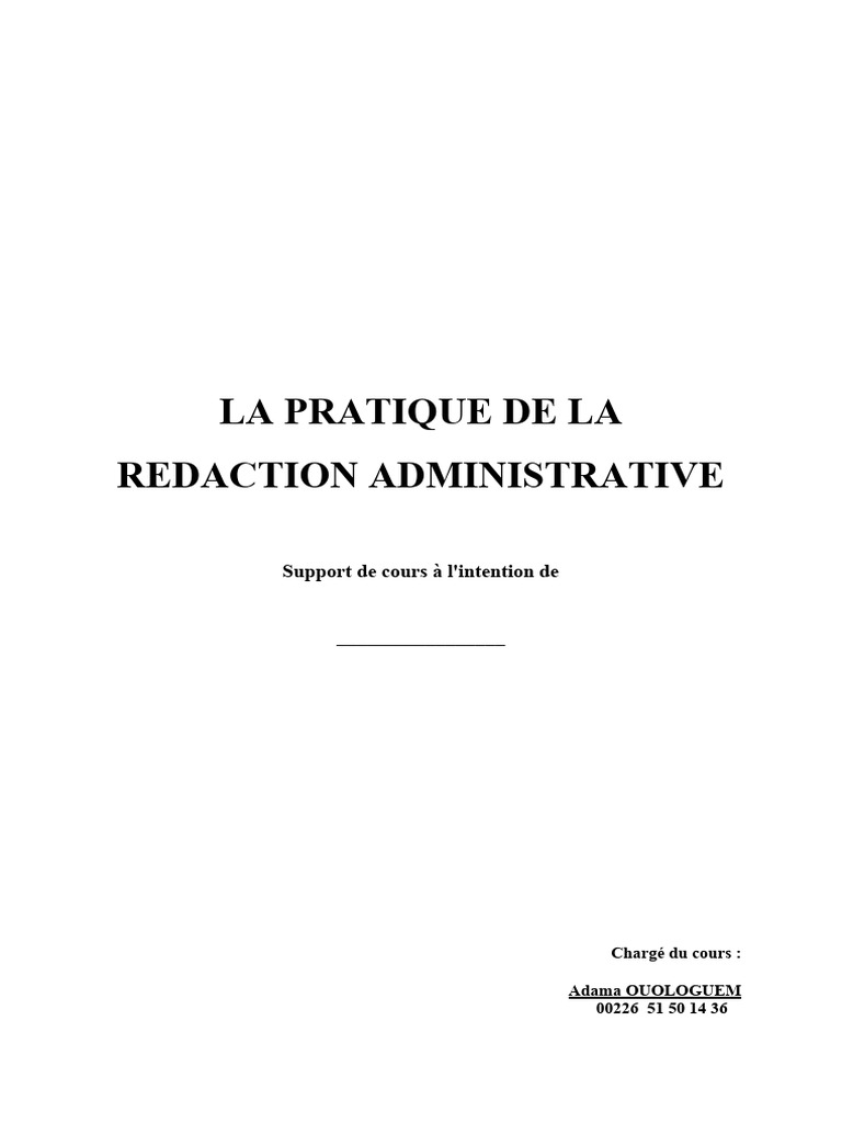Guide Pratique de Rédaction Administrative | PDF | Loi | Constitution