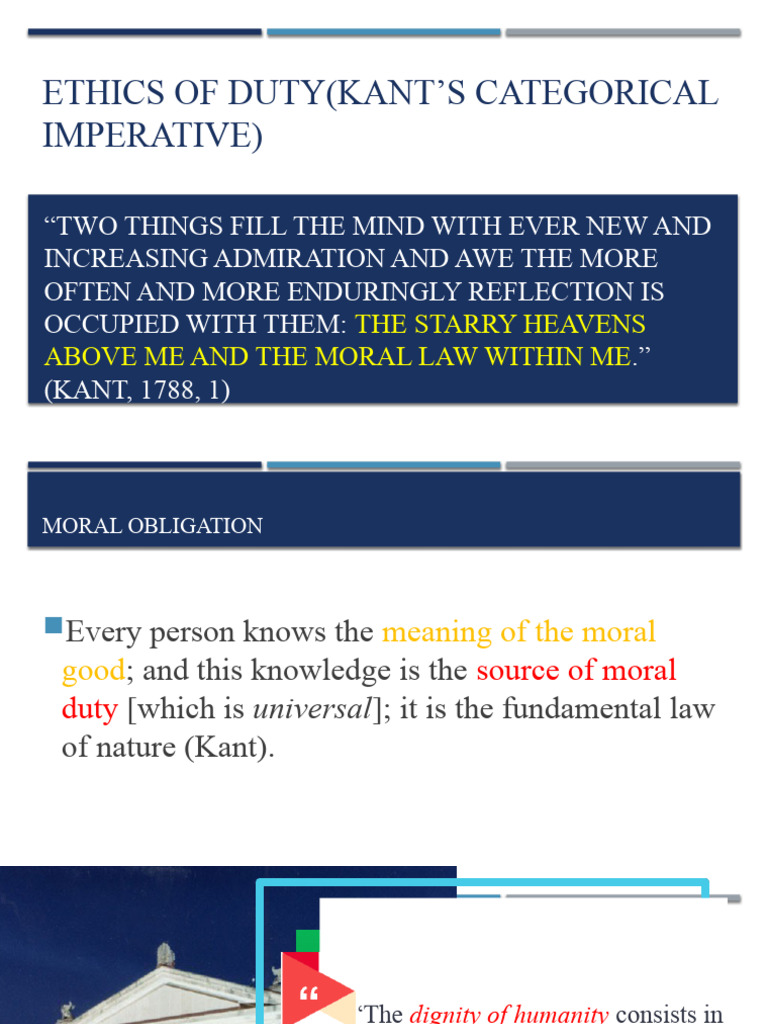 6 Ethics of Duty Kants Categorical Imperative | PDF | Immanuel Kant ...
