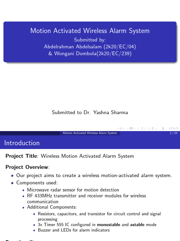 Motion Activated Wireless Alarm System | PDF | Microwave | Electricity